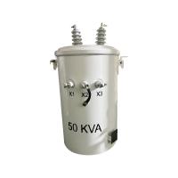 China 50kVA Single Phase Oil Immersed Pole Mounted Distribution Transformer 12470V to 277V for sale
