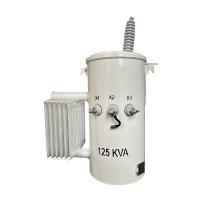 China 125KVA Single Phase Pole Mounted Oil Immersed Distribution Transformer 34.5kV to 120/240V for sale