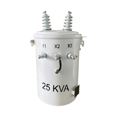 China 25KVA Single Phase Pole Mounted Transformer 4160V to 120V 60Hz ANSI IEEE C57 for sale