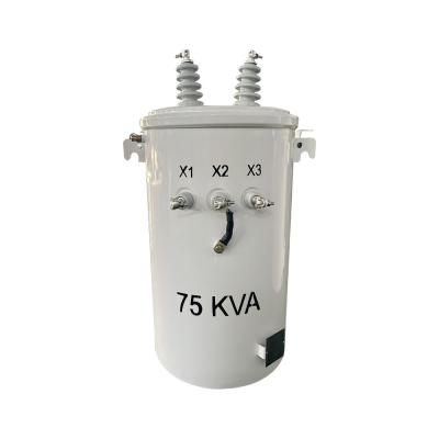 China 75kVA Single Phase Pole Mounted Distribution Transformer 4160GrdY/2400 to 120/240V for sale