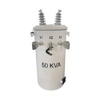 China 50kVA Single Phase Pole Mounted Transformer Oil Immersed 4160V to 120/240V Distribution for sale