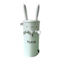 China 75KVA Single Phase Pole Mounted Transformer 34500V to 120V Oil Cooled 60Hz for sale