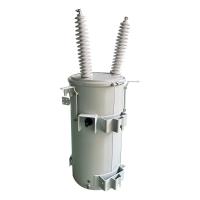 China 75KVA Single Phase Pole Mounted Transformer 34500V to 120V Oil Cooled 60Hz for sale