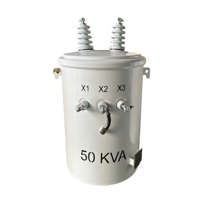 China 50kVA Single Phase Pole Mounted Transformer 4160V to 120/240V Step Down for sale