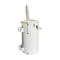 China 100KVA Single Phase Power Pole Transformer Oil Type Dual Winding 34.5KV to 120V for sale
