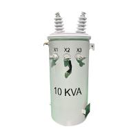 China 10 KVA Single Phase Pole Mounted Overhead Distribution Transformer 12470V 120/240V Copper DOE 2016 for sale