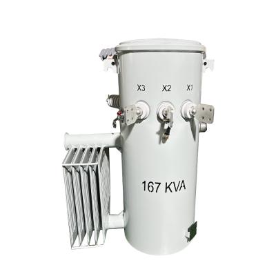 China 167kVA Single Phase Pole Mounted Transformer CSP Type 4160V to 480V 100Hz FR3 for sale