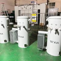 China 167kVA Single Phase Pole Mounted Transformer CSP Type 4160V to 480V 100Hz FR3 for sale