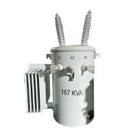 China ANSI Single Phase Oil Immersed Pole Mounted Transformer 167 KVA 34.5 kV Copper Winding for sale