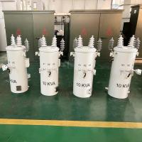 China 10 KVA Single Phase Pole Mounted Distribution Transformer 4160V to 120V ANSI IEEE Standard 60 Hz Copper for sale