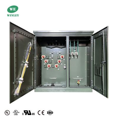 China 1500kVA Three Phase Pad Mounted Transformer Oil Immersed 4160V DOE 2016 ANSI IEEE for sale