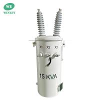 China IEC Standard Single Phase Pole Mounted Transformer 15KVA 24940GrdY/14400V 120/240V for sale