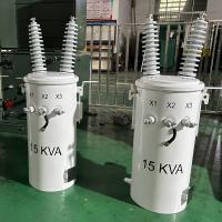 China IEC Standard Single Phase Pole Mounted Transformer 15KVA 24940GrdY/14400V 120/240V for sale