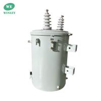 China 37.5kVA Single Phase Pole Mounted Transformer 4160V to 480V ANSI ONAN Copper for sale