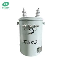 China 37.5kVA Single Phase Pole Mounted Transformer 4160V to 480V ANSI ONAN Copper for sale