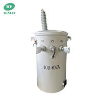 China 100kva Single Phase Pole Mounted Electrical Distribution Transformer 34.5KV To 120V for sale