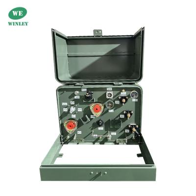 China 25kVA Single Phase Pad Mounted Transformer 12470V to 240V Oil Immersed 304SS Tank ANSI IEEE for sale