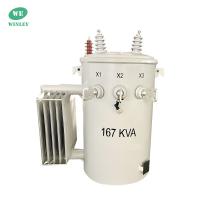 China 167 KVA Single Phase Pole Mounted Distribution Transformer 12470V Step Down Oil Immersed IEEE Standard for sale