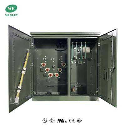 China 1000kVA Three Phase Pad Mounted Transformer 304SS 12000V Oil Immersed UL cUL Certified for sale