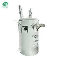 China 100KVA Single Phase Pole Mounted Distribution Transformer Oil Immersed 34.5KV ANSI for sale