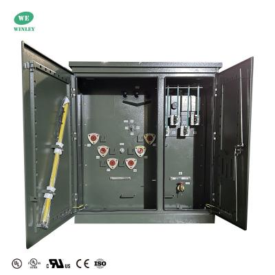 China UL Certified 300KVA Three Phase Pad Mount Oil Immersed Distribution Transformer 12470V to 480V 60Hz Copper for sale