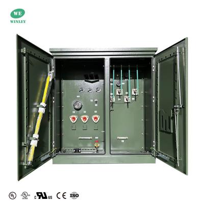 China 300KVA Three Phase Pad Mounted Transformer Oil Immersed 12870V to 208V ANSI IEEE for sale