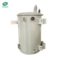 China 100KVA Single Phase Pole Mounted Distribution Transformer Oil Immersed 12470V 304SS Tank 60Hz for sale