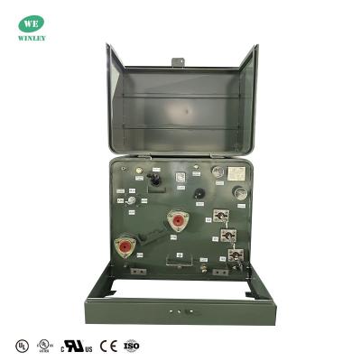 China UL Listed 75 kVA Single Phase Pad Mounted Transformer 13.8kV to 120V Oil Immersed DOE 2016 ANSI IEEE for sale