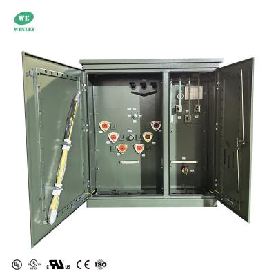 China 200 KVA Three Phase Pad Mounted Transformer Oil Immersed 4160V to 208Y/120V UL Certified for sale