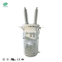 China 50 KVA Pole Mounted Overhead Distribution Transformer 24940V to 120V DOE 2016 Efficiency UL Certified for sale