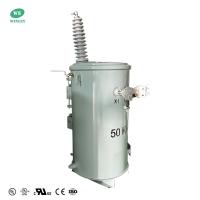 China 50 KVA Single Phase Pole Mounted Distribution Transformer 34500V to 120V ANSI IEEE UL Certified for sale