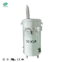 China 50 KVA Single Phase Pole Mounted Distribution Transformer 34500V to 120V ANSI IEEE UL Certified for sale