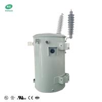 China 100 KVA Single Phase Pole Mounted Transformer 34500V to 120/240V Oil Immersed UL Certified for sale