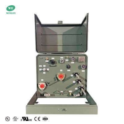 China 75KVA Single Phase Pad Mounted Transformer 12470V Primary 240/480V Secondary Outdoor for sale