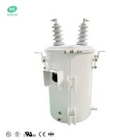 China UL Certified 25 KVA Single Phase Pole Mounted Transformer 12470V to 480V Oil Immersed DOE 2016 for sale