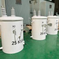 China UL Certified 25 KVA Single Phase Pole Mounted Transformer 12470V to 480V Oil Immersed DOE 2016 for sale