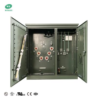 China UL Certified 150KVA Three Phase Pad Mounted Transformer 12470V to 480V Oil Immersed Distribution for sale