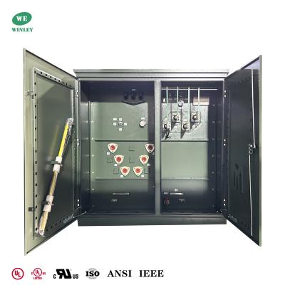China UL Certified 3750 KVA Three Phase Pad Mounted Distribution Transformer 12470V to 480V ANSI IEEE DOE 2016 for sale