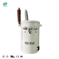 China 100KVA Single Phase Pole Mounted Oil Immersed Distribution Transformer 13800V to 120V for sale