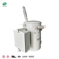 China 167 kVA Single Phase Pole Mounted Distribution Transformer Oil Immersed 34.5kV to 120V 200kV BIL for sale