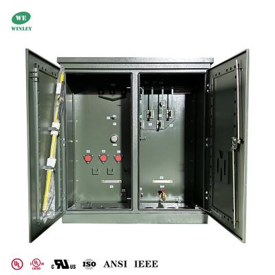 China UL Listed 600kVA 3 Phase Pad Mounted Transformer 34.5kV to 480V Oil Immersed for sale