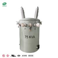 China 75kVA Single Phase Pole Mounted Transformer 34500V to 120/240V Dual Windings UL/cUL Listed for sale