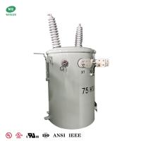China 75kVA Single Phase Pole Mounted Transformer 34500V to 120/240V Dual Windings UL/cUL Listed for sale