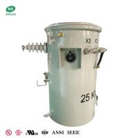China 25kVA Single Phase Pole Mounted Distribution Transformer Oil Immersed 7200V to 120V UL Listed for sale