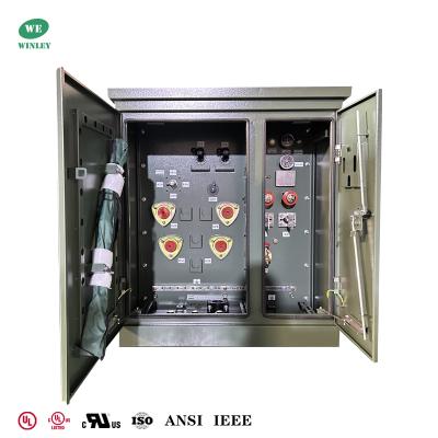 China UL/cUL Listed 15kVA Single Phase Pad Mounted Transformer 6600V to 120V Step-Down for sale