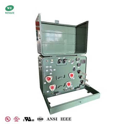China Single Phase Pad Mounted Transformer 25 KVA 6600V to 120/240V UL Listed Copper Windings for sale
