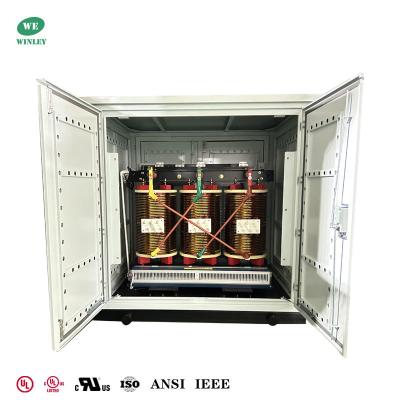 China 500kVA Vacuum Impregnated Dry Type Transformer 4160V Delta to 208Y 120V Wye NEMA 3R for sale