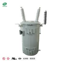 China 100 kVA Single Phase Pole Mounted Oil Filled Distribution Transformer 34.5kV to 120/240V Copper Windings for sale