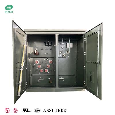 China Three Phase Pad Mounted Transformer 1000 KVA 34.5KV to 208Y/120 Oil Immersed 65/60C Rise for sale