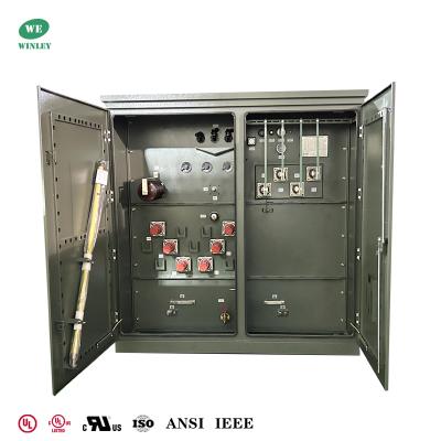 China 1500kVA Three Phase Pad Mounted Transformer 34500V to 208Y/120V UL/cUL Certified for sale